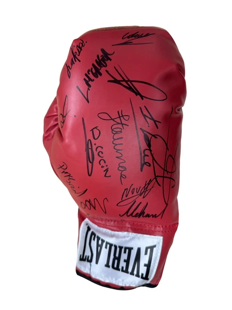 OLEKSANDR USYK & Tyson Fury 2 Fight Card Hand Signed Boxing Glove £255. ...