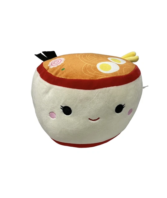 SQUISHMALLOW OFFICIAL KELLYTOY Plush Snack Raisy the Ramen Bowl 5" NWT ...