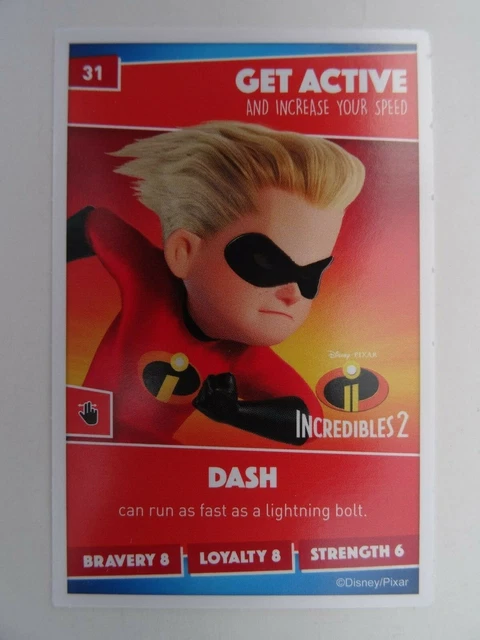 DISNEY PIXAR HEROES Card - No.31 - DASH - From PIXAR Incredibles 2. £0. ...