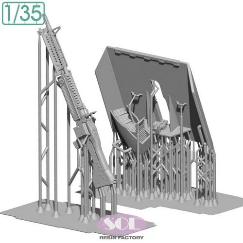 SOL RESIN FACTORY MM931 , M60 MG w/ Gun Shield, for M113 APC , 3D ...