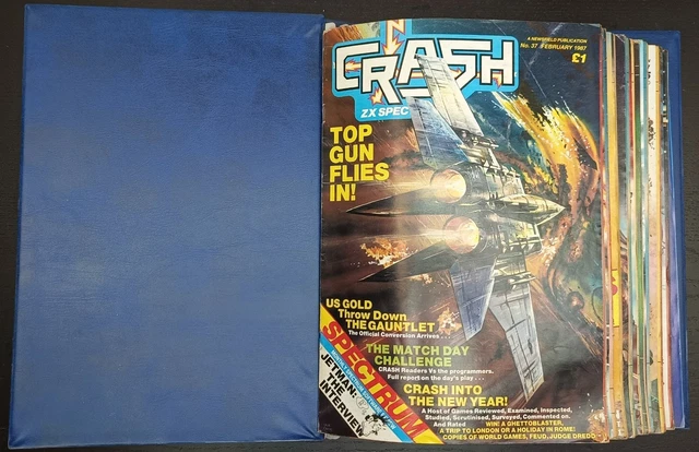 CRASH ZX SPECTRUM Magazine 1987 No 37 to 48 Original Binder Inc ALL ...