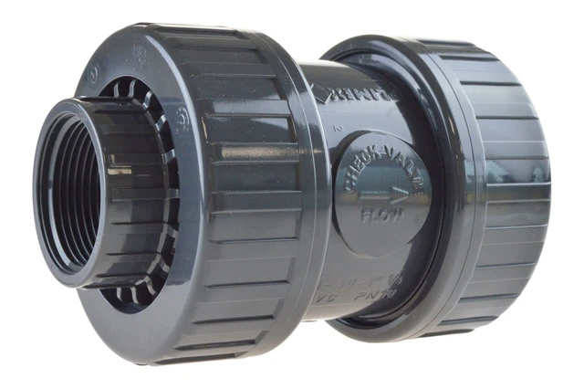 PVC RÜCKSCHLAGVENTIL MIT Innengewinde federbelastet PVC-U ...