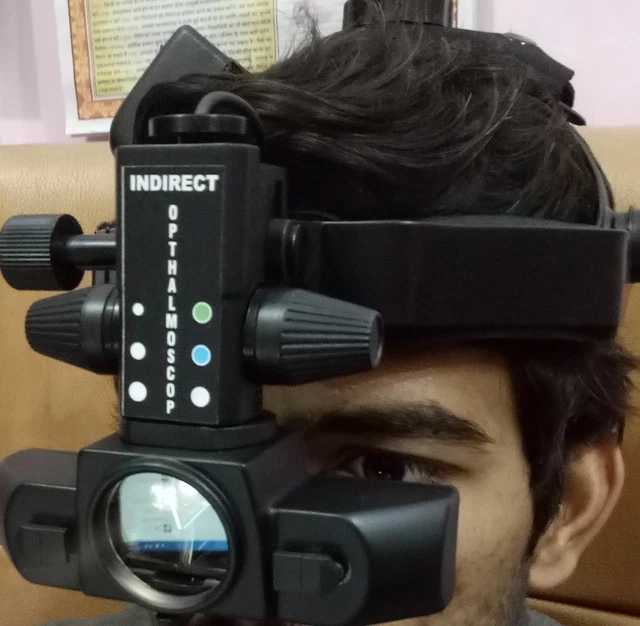 INDIAN WIRELESS INDIRECT Ophthalmoscope with 20D Lens and 2 scleral ...