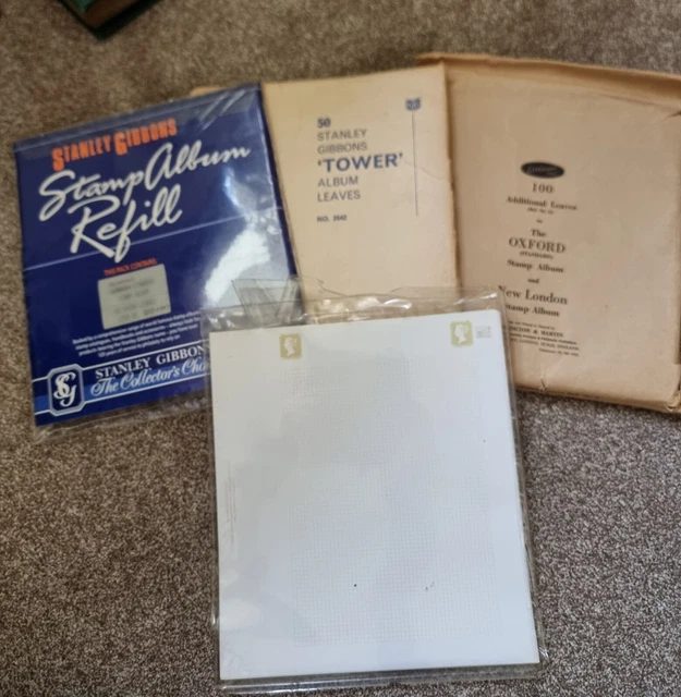 STANLEY GIBBONS STAMP Album Refills Pages Leaves Tower Senator Oxford ...