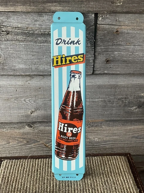 VINTAGE HIRES ROOT Beer Advertising Sign Door Push $1,000.00 - PicClick CA