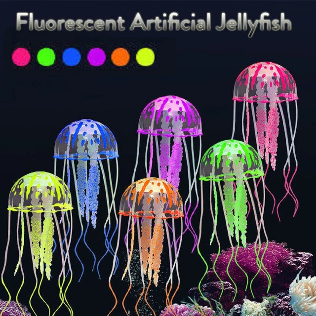 ARTIFICIAL JELLYFISH ORNAMENT Aquarium Tank Fish Effect WP Glowing AU ...