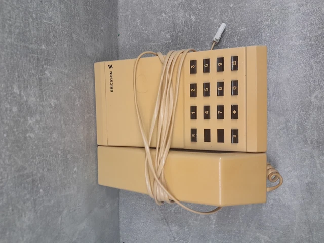 ERICSSON PUSH BUTTON Telephone Brown/ Beige Vintage Retro 1980s £13.81 ...