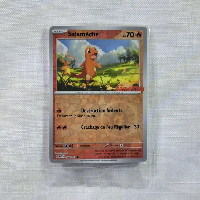 POKÉMON TCG SALAMÈCHE ( Charmander ) MEW FR 004/165 Sealed GameStop Promo Stamp $149.97 ...