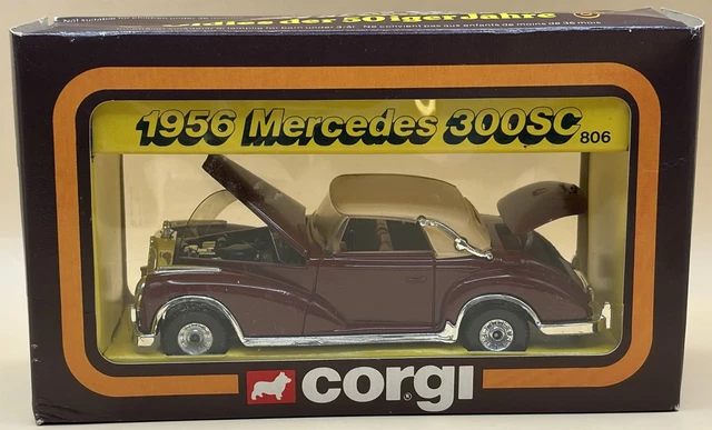 CORGI CLASSICS 1:36 Mercedes-Benz 300SC Convertible - Dark Red 806 £4. ...