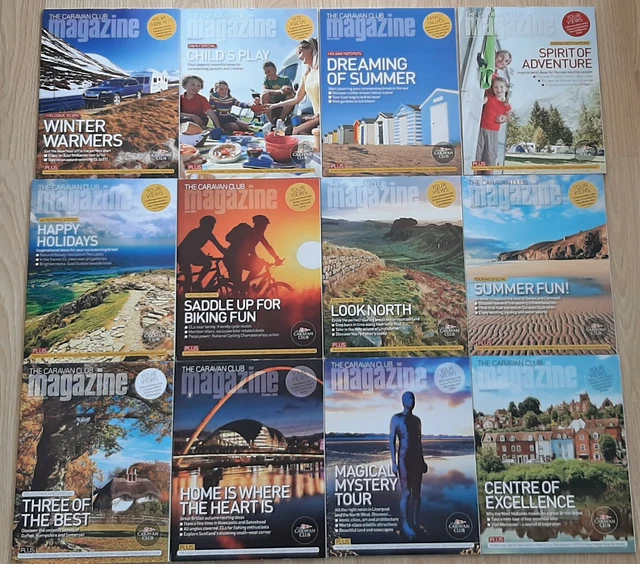 FULL YEAR OF Caravan Club Magazines JAN-DEC 2015 12 Months JOBLOT ...