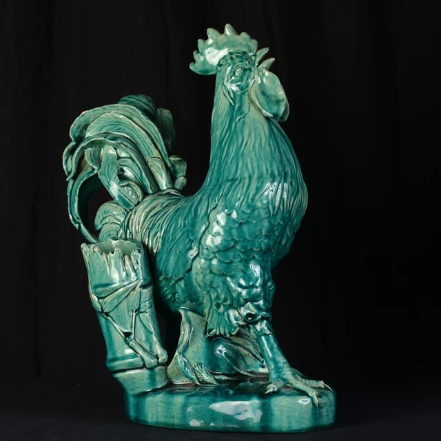 RARE VASE ROOSTER IN Slip Clément Massier 1899 Vallauris End Xixeme ...
