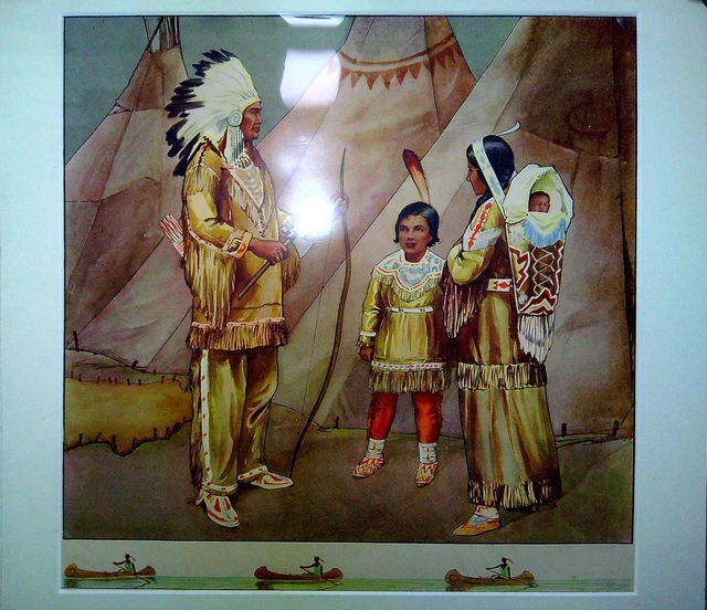 VINTAGE SCHOOL POSTER RED INDIANS : 1934 1934 £24.95 - PicClick UK