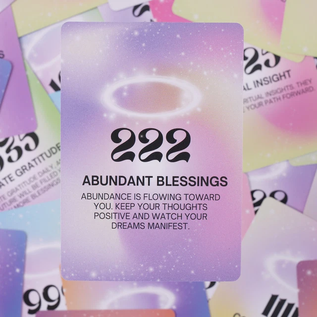 THE ANGEL NUMBER Oracle 40-Card Deck Divination Tarot Mysterious Full ...