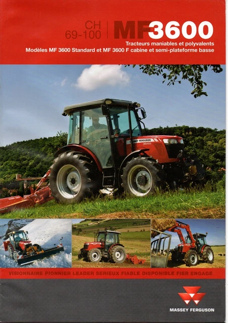 BROCHURE PROSPECTUS TRACTEUR Massey Ferguson série 3600 EUR 5,00 - PicClick FR