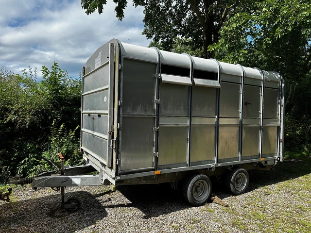 IFOR WILLIAMS DP120 12ft Sheep, Cattle and flatbed trailer £3,500.00 ...