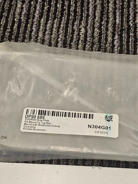 DP90 689 N304G01 EHD9000 Closer Drop Plate Gray Aluminum Door Closer ...