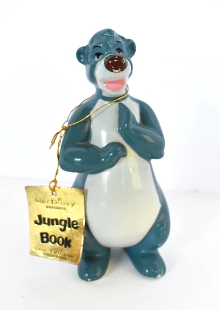 1960S ORIGINAL JUNGLE BOOK BALOO CERAMIC FIGURINE Blue Disney Enesco ...