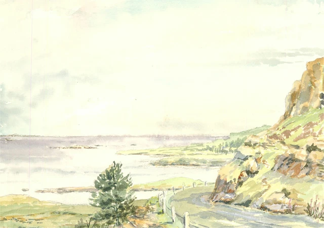 SYLVIA E. CHURCHWARD-WADE - aquarelle contemporaine, route de la côte ...