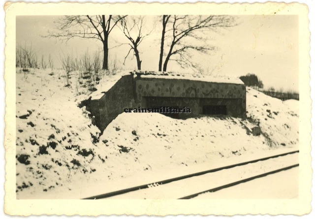ORIG FOTO MAGINOTLINIE Bunker m. Tarn bei BITSCH Bitche Moselle ...