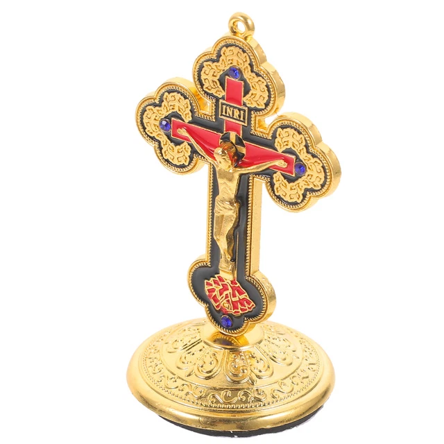 JESUS ON THE Statue Jesus Carrying Cross Metal Figurine Jesus Decor EUR ...