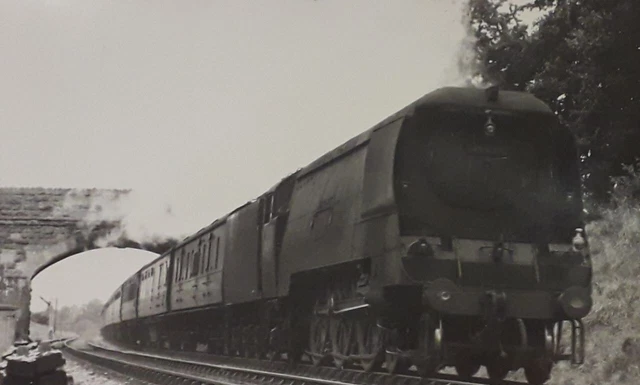 SR RAILWAY PHOTOS; Loco; 34094 "Mortehoe" c1955 WET ROOM PHOTO 5½" x 3½ ...