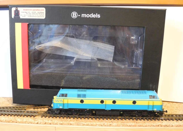 B-MODELS VAN BIERVLIET 20100 SNCB Reeks 55 (5515) blau H0 DCC (ESU Lopi ...