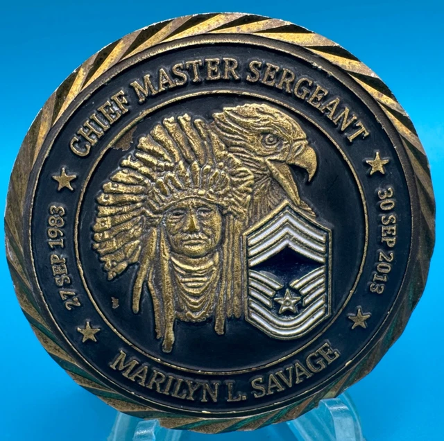 USAF CHIEF MASTER Sergeant Marilyn L. Savage 1983 Creed Military ...