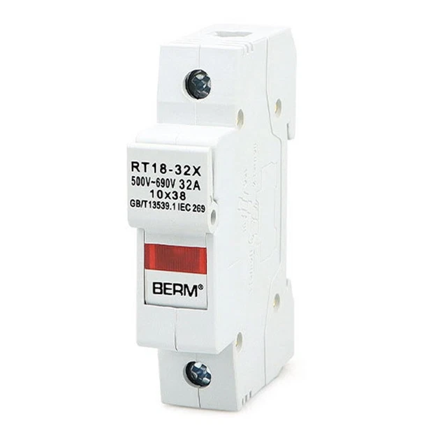 HOLDER FUSE BASE 32A 500V DIN Rail Mount For Solar Panels Practical ...