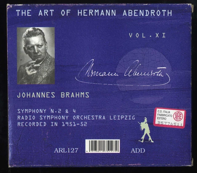 RARE CD ★ Hermann Abendroth Vol.11 - Arlecchino 127 ★ Johannes Brahms ...