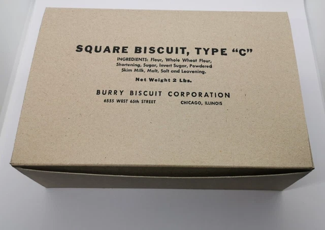 REPRODUCTION D'UNE BOÎTE square biscuit type C burry biscuit us WW2 ...