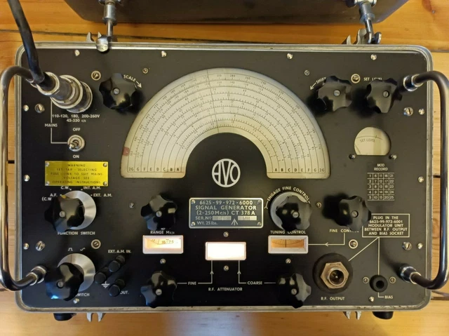 AVO RF SIGNAL Generator Set C.T. 378A MOD 2-250MHz £200.00 - PicClick UK