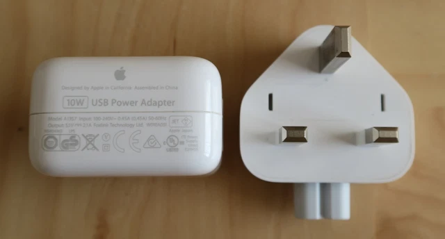 GENUINE APPLE 10W USB Power Adapter Model A1357 UK Plug £2.75 - PicClick UK