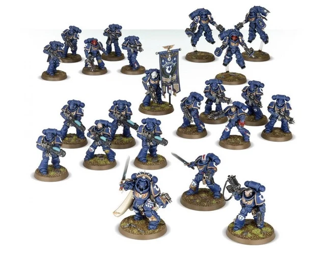 DARK IMPERIUM PRIMARIS Space Marine Captain in Gravis Armour Sergeant ...