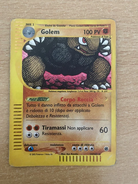 CARTA POKÉMON - Golem Spedizioni Set Base Rara Olografica Italiana 14/ ...
