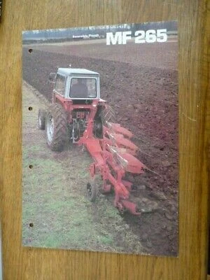 MASSEY FERGUSON MF 265 Reversible Plough Tractor Brochure £6.99 - PicClick UK