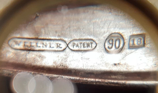 KAFFEELÖFFEL VERSILBERT MIT Punze "Wellner Patent 90 18" 29,3g & ca ...