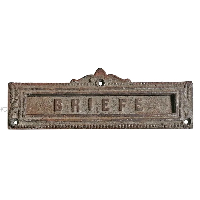 LAMBEAU DE LETTRE Antique Fente Gründerzeit Boîte Postale Fer 20cm EUR ...
