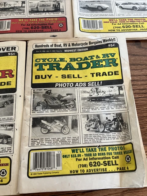 LOT OF 11 Vintage 1993-1994 Auto Trader Photo Ad Promotional Magazines ...