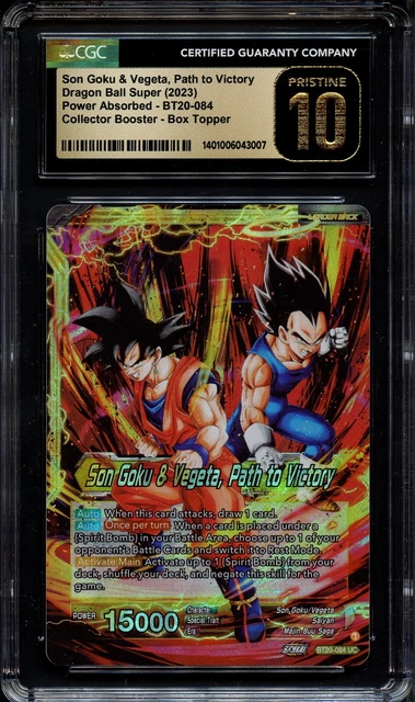 SURMATELAS DE BOÎTIER collecteur absorbé d'énergie BT20-084 Goku Vegeta CGC 10 VIERGE - PSA EUR ...