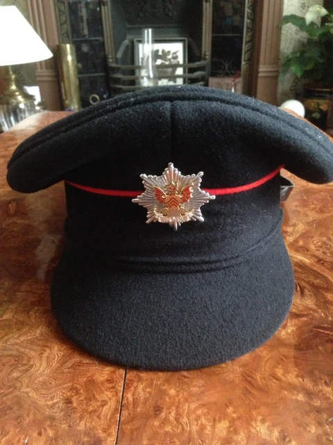 FIREMAN CAP - With Cap Badge - Felt Peak - South Wales Fire Service £10 ...