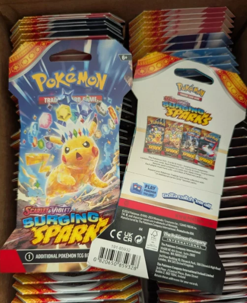 POKEMON SURGING SPARKS Sleeved Booster Pack Blister Packs 4x - (RANDOM ...