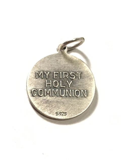 925 STERLING SILVER JHS First Holy Communion Medal Pendant $37.68 ...