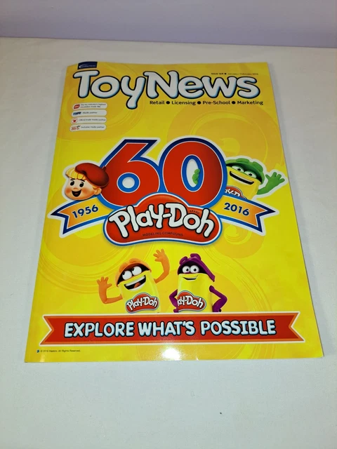 TOY NEWS MAGAZINE January/February 2016, Play-Doh 60th Anniversary £5. ...
