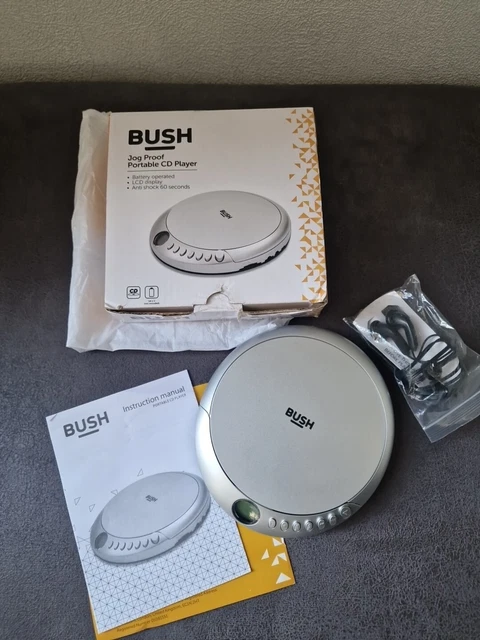 BUSH JOG PROOF Personal CD Player PCD-220 - Silver 5139141 brand new ...