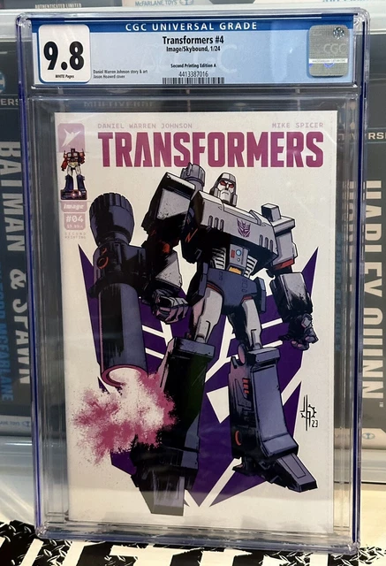 TRANSFORMERS #4 CGC 9.8 Howard 2a stampa Megatron Decepticon cover variante nuova EUR 68,48 ...