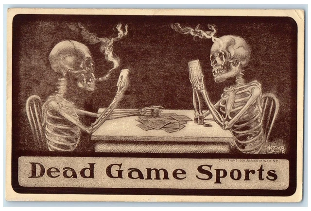 DEAD GAME SPORTS Skeleton Gambling Macabre Arthur Lewis Hutchinson KS ...