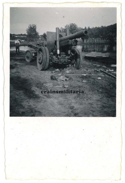 ORIG. FOTO BEUTE Artillerie Geschütz in MIROPOL Ukraine 1941 EUR 7,99 ...