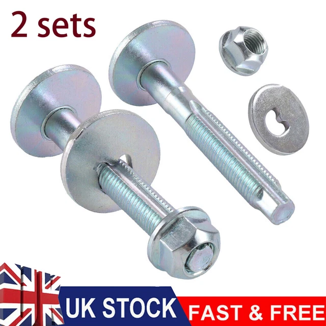 FOR VW AUDI Upper Rear Suspension 2x Eccentric Bolt Nut Kit Camber x2 ...