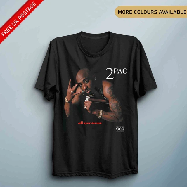 2PAC TSHIRT TUPAC Gangster Rap Hip Hop Shirt Black Tee All Eyez On Me ...