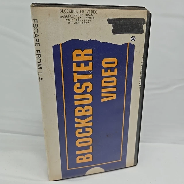 ESCAPE FROM LA VHS Blockbuster Rental Clamshell Case Kurt Russell RARE ...